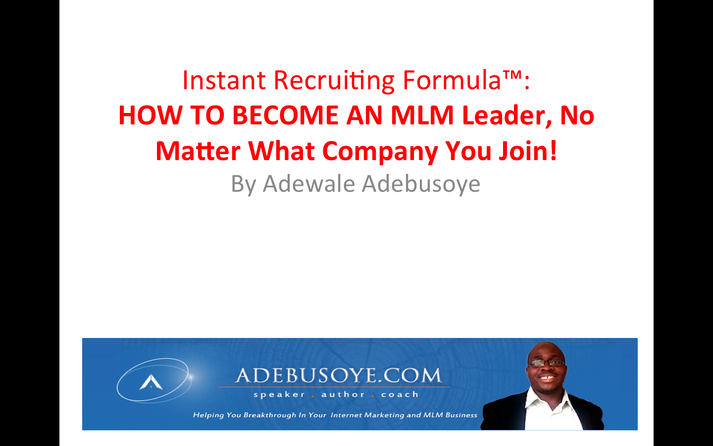 MLM Instant Recruiting Formula - Expertnaire